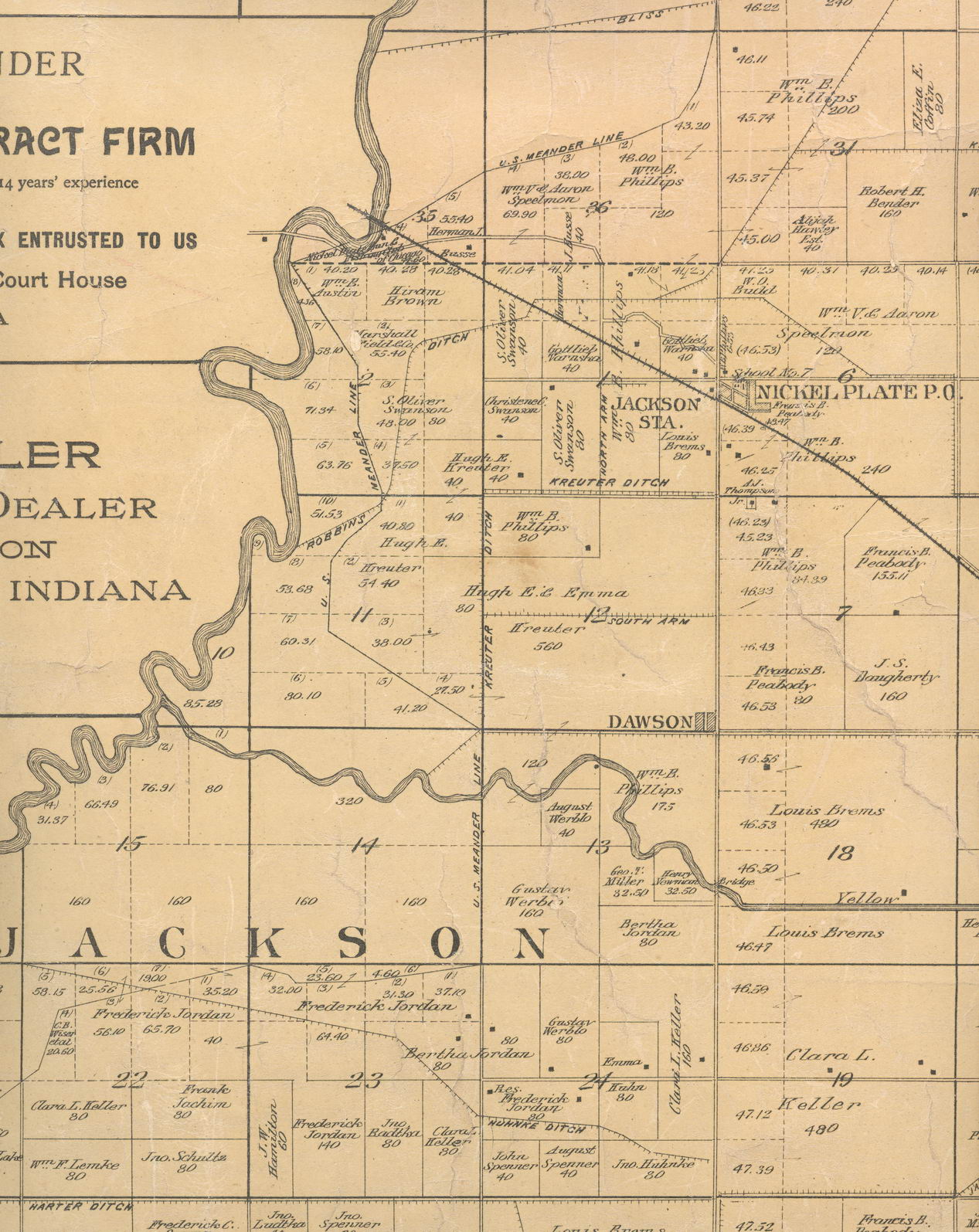 1898 Plat Map | Starke County Historical Photos & Documents