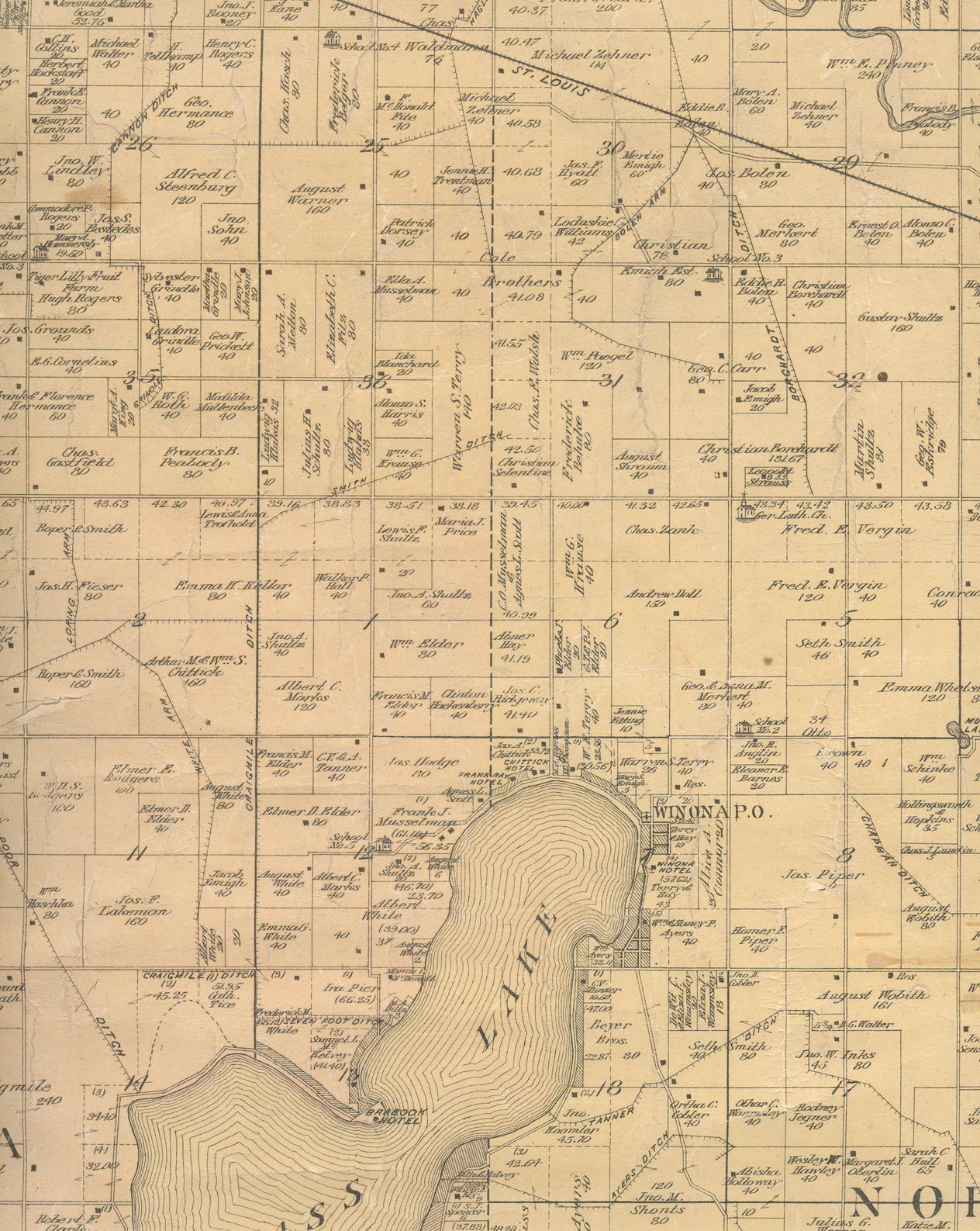 1898 Plat Map | Starke County Historical Photos & Documents