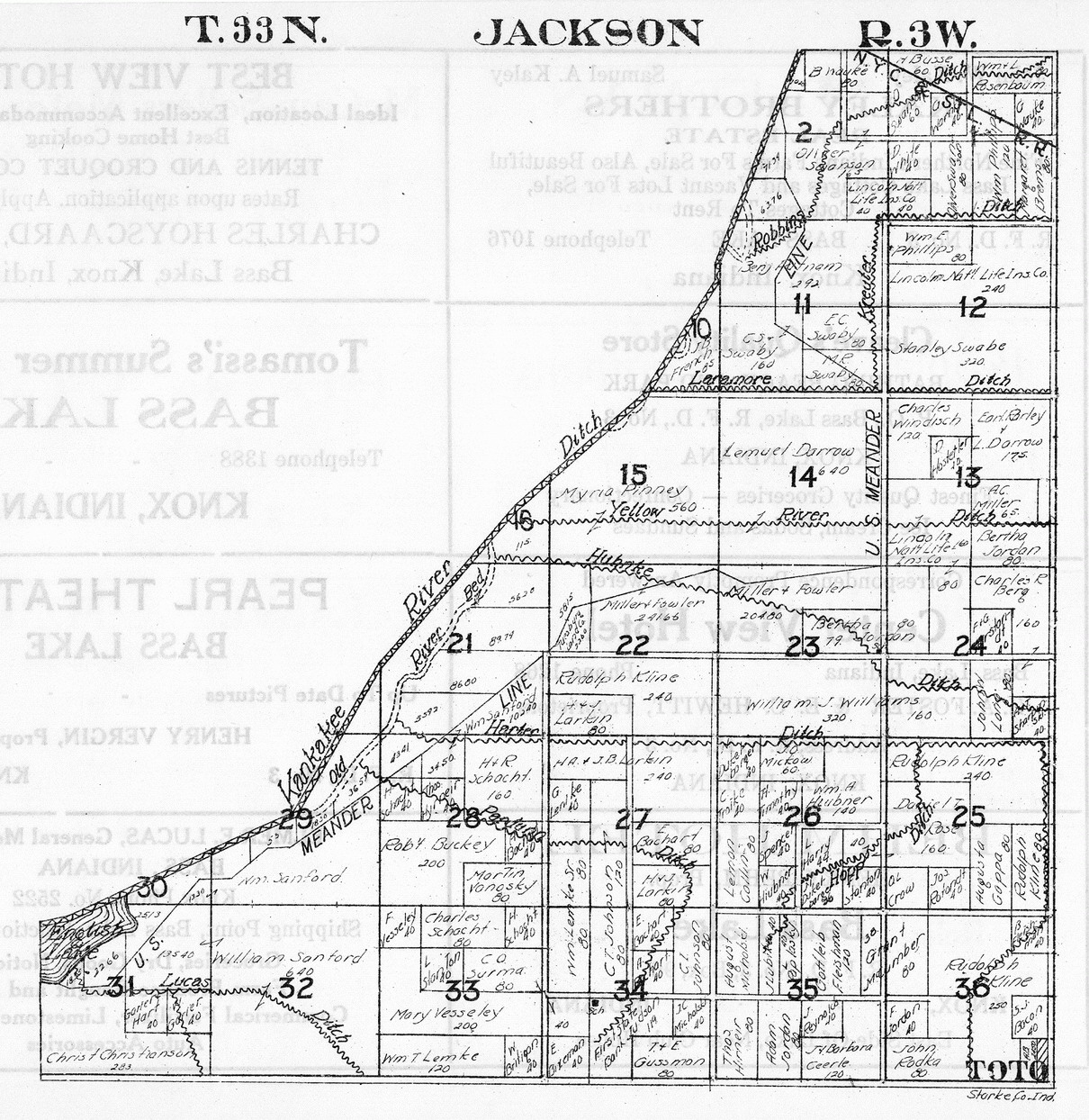 1925 Township Plat Maps | Starke County Historical Photos & Documents