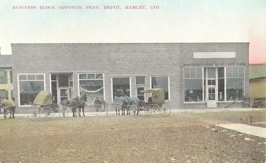 Hamlet Business Block | Starke County Historical Photos & Documents